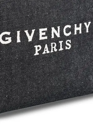 Givenchy Paris Logo Printed Zipped Clutch Bag