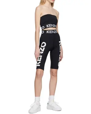 Kenzo Logo Printed Knee-length Athletic Shorts