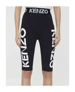Kenzo Logo Printed Knee-length Athletic Shorts