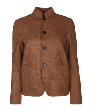 Loro Piana Long-sleeved Stand Collar Jacket - Brown