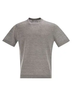 Brunello Cucinelli Crew-neck Short-sleeve T-shirt - Gray