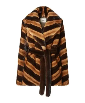 Fendi Chevron Mink Jacket - No