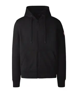 Canada Goose Full Zip Drawstring Hoodie - Black