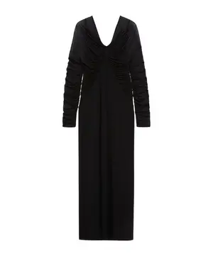 Max Mara Draped Off-shoulder Maxi Dress - Black