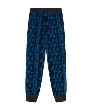 Kenzo Monogram-print Fleece Track Pants - Black