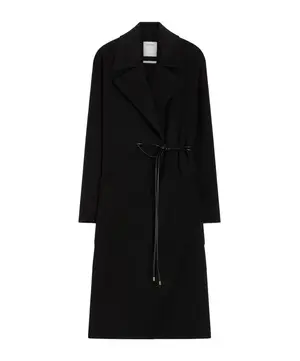 Sportmax Abate Belted Wool Coat - Black