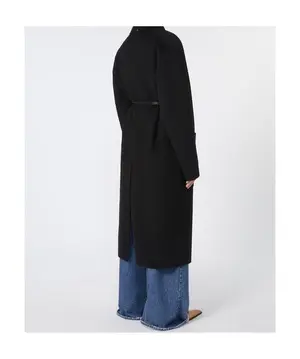 Sportmax Abate Belted Wool Coat - Black