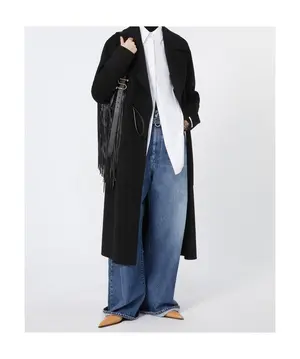 Sportmax Abate Belted Wool Coat - Black