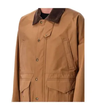 Junya Watanabe Long-sleeved Collared Jacket With Checkered Back Panel