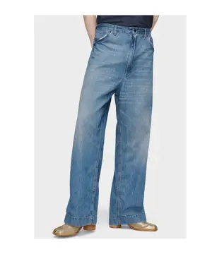 MAISON MARGIELA Patchwork Wide-leg Denim Trousers - Blue