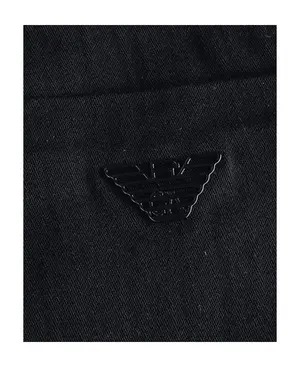 Emporio Armani Slim-fit Jeans With Eagle Logo Plaque