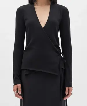 ANN DEMEULEMEESTER V-neck Wrap Cardigan