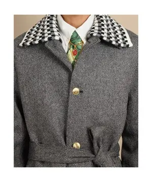 Drole De Monsieur Drôle De Le Manteau Tweed Overcoat