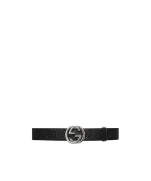 Gucci Logo Plaque Buckled Belt