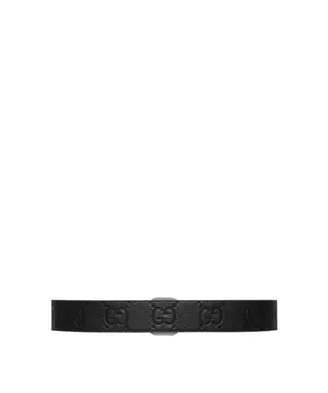 Gucci Logo Plaque Buckled Belt