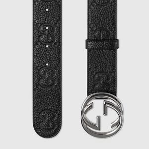 Gucci Logo Plaque Buckled Belt