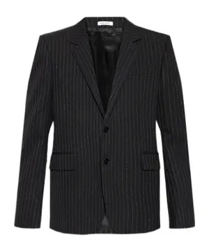 Alexander McQueen Single Breasted Lurex Thread Blazer