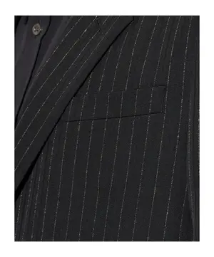 Alexander McQueen Single Breasted Lurex Thread Blazer