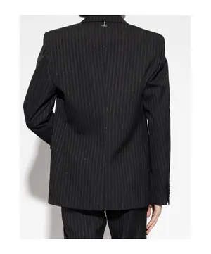 Alexander McQueen Single Breasted Lurex Thread Blazer