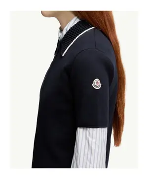Moncler Short-sleeved Knitted Polo Shirt