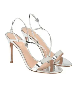 GIANVITO ROSSI Strappy Heeled Sandals - Silver