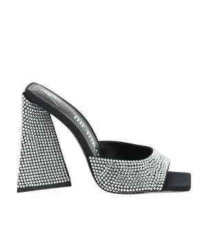Attico Devon Embellished Slip-on Mules - Black