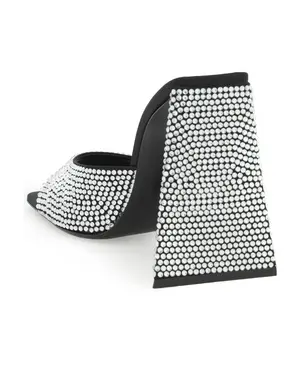 Attico Devon Embellished Slip-on Mules - Black