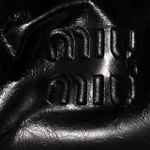 Miu Miu Shiny Leather Handbag - Black