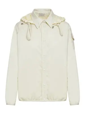 Moncler Logo Patch Hooded Jacket - White