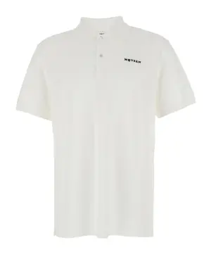Alexander McQueen Logo Embroidered Short-sleeved Polo Shirt - White