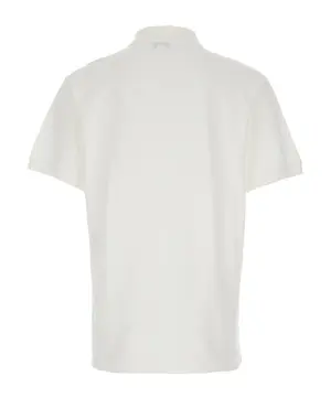 Alexander McQueen Logo Embroidered Short-sleeved Polo Shirt - White