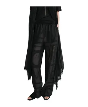 TOTEME Straight Wide-leg Trousers - Black