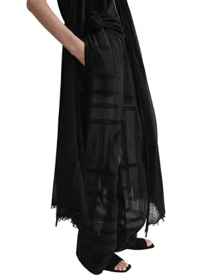 TOTEME Straight Wide-leg Trousers - Black