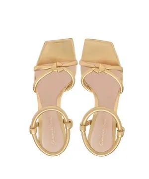 GIANVITO ROSSI Juno Knot Detail Sandals - Gold