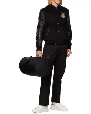 Alexander McQueen Embroidered Logo Bomber Jacket