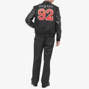 Alexander McQueen Embroidered Logo Bomber Jacket