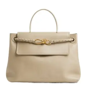 Bottega Veneta Braided Top Handle Shoulder Bag - Nude