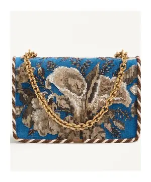 Valentino Garavani Vain Embroidered Shoulder Bag