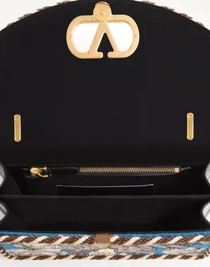 Valentino Garavani Vain Embroidered Shoulder Bag