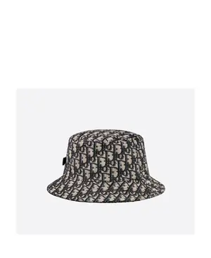 Dior Oblique Jacquard Bucket Hat - Black
