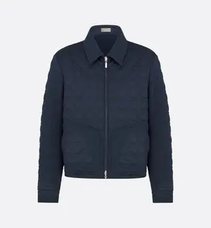Dior Reversible Quilted Cannage Zipped Jacket - Blue