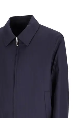 Dior Reversible Quilted Cannage Zipped Jacket - Blue