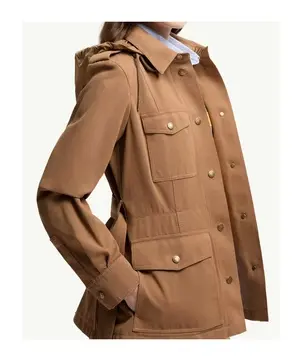 Moncler Centaurea Belted Hooded Jacket - Brown
