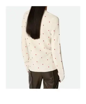 Bottega Veneta Embroidered Matches Long Sleeve Top