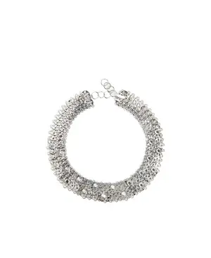 Rabanne Silver Metal Ring Belt With Crystal Embellishments - Gray