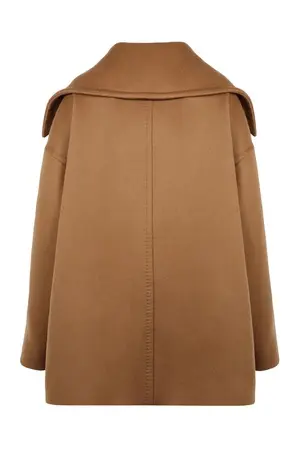 Max Mara Double-breasted Long-sleeved Coat - Brown