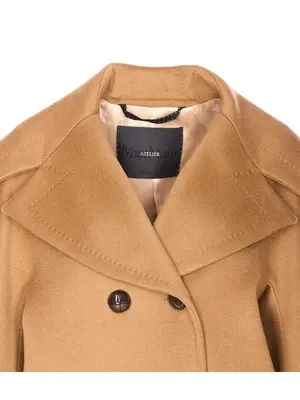 Max Mara Double-breasted Long-sleeved Coat - Brown