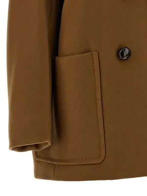 Max Mara Double-breasted Long-sleeved Coat - Brown