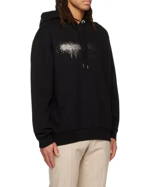 Palm Angels Embellished Logo Drawstring Hoodie
