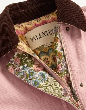 Valentino Garavani Floral Pocket Denim Peacoat